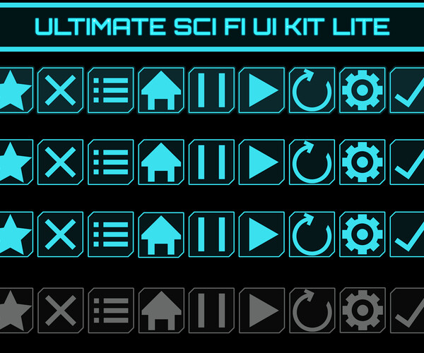 ArtStation - ULTIMATE SCI-FI UI KIT LITE-PC GAME UI | Game Assets