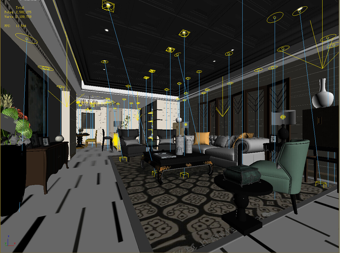 ArtStation - Stylish avant-garde living room design 44 | Resources