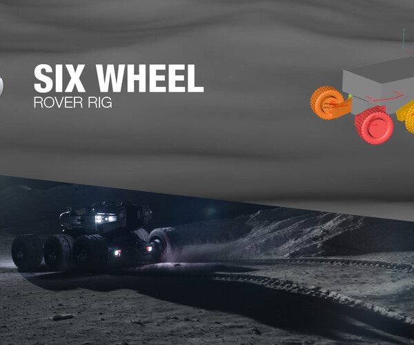 ArtStation - Six Wheel Rover Rig (C4D) | Resources