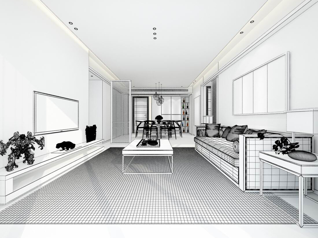 ArtStation - Stylish avant-garde living room design 57 | Resources