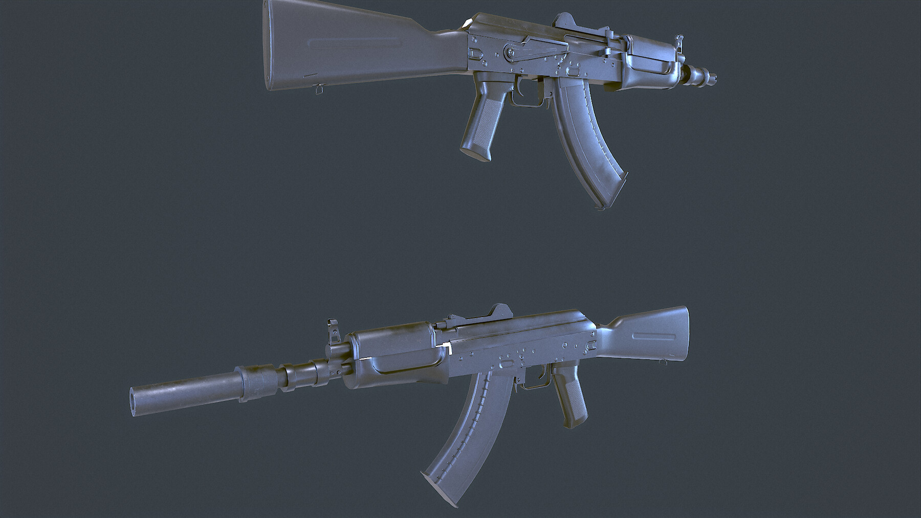 ArtStation - AKS Russian Assault Rifle 6 Variations | Game Assets