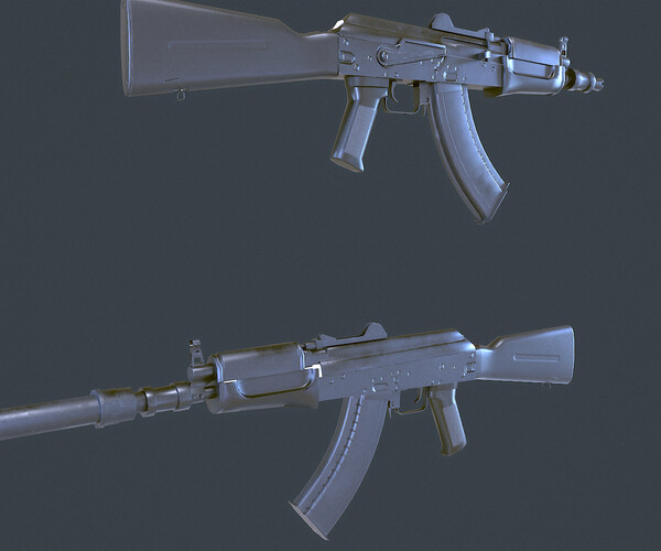 ArtStation - AKS Russian Assault Rifle 6 Variations | Game Assets