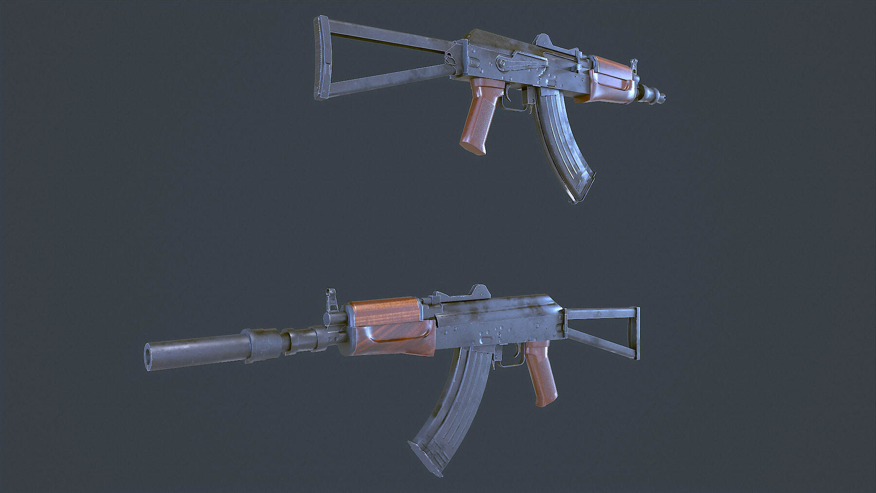 ArtStation - AKS Russian Assault Rifle 6 Variations | Game Assets