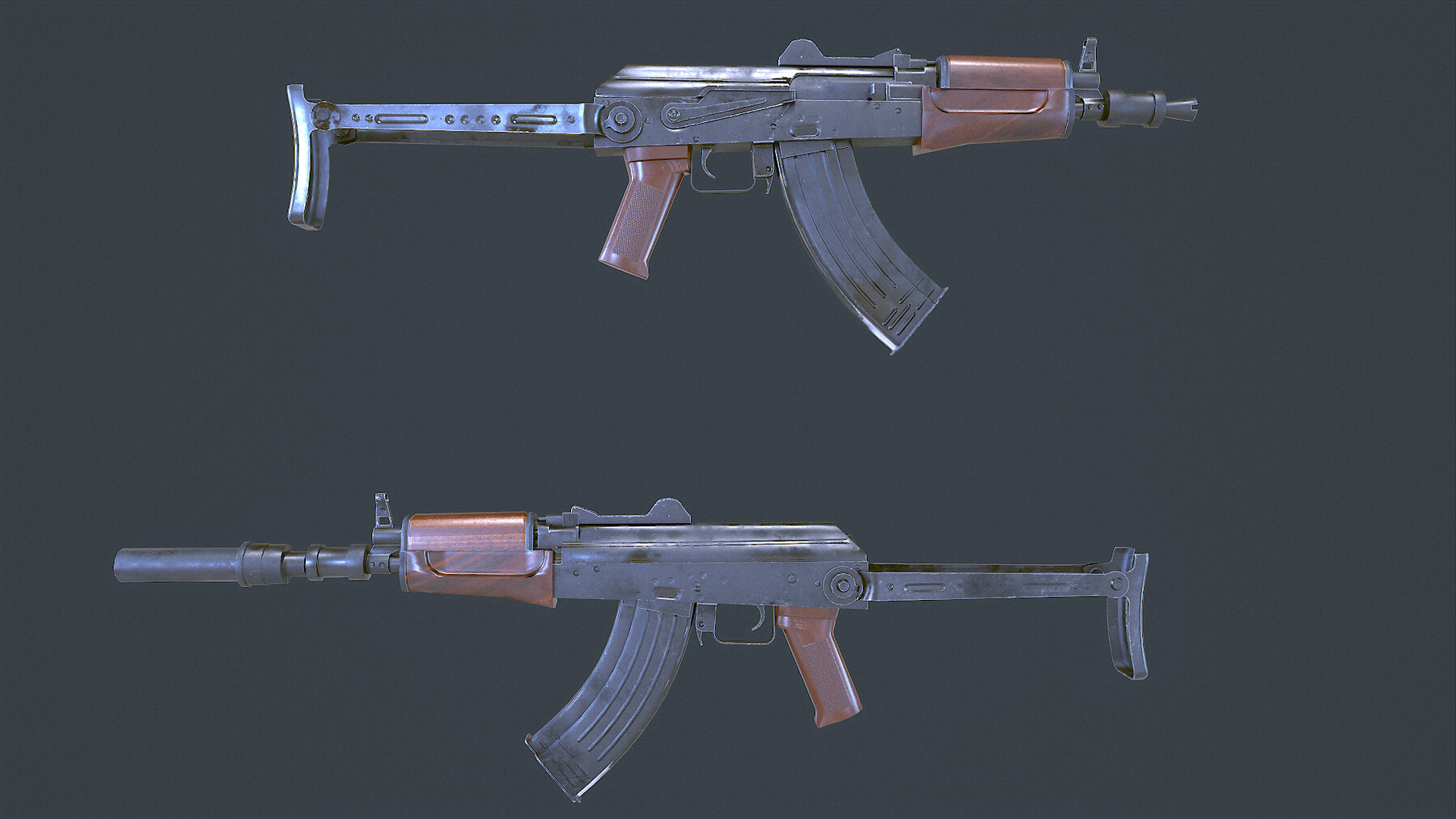 ArtStation - AKS Russian Assault Rifle 6 Variations | Game Assets