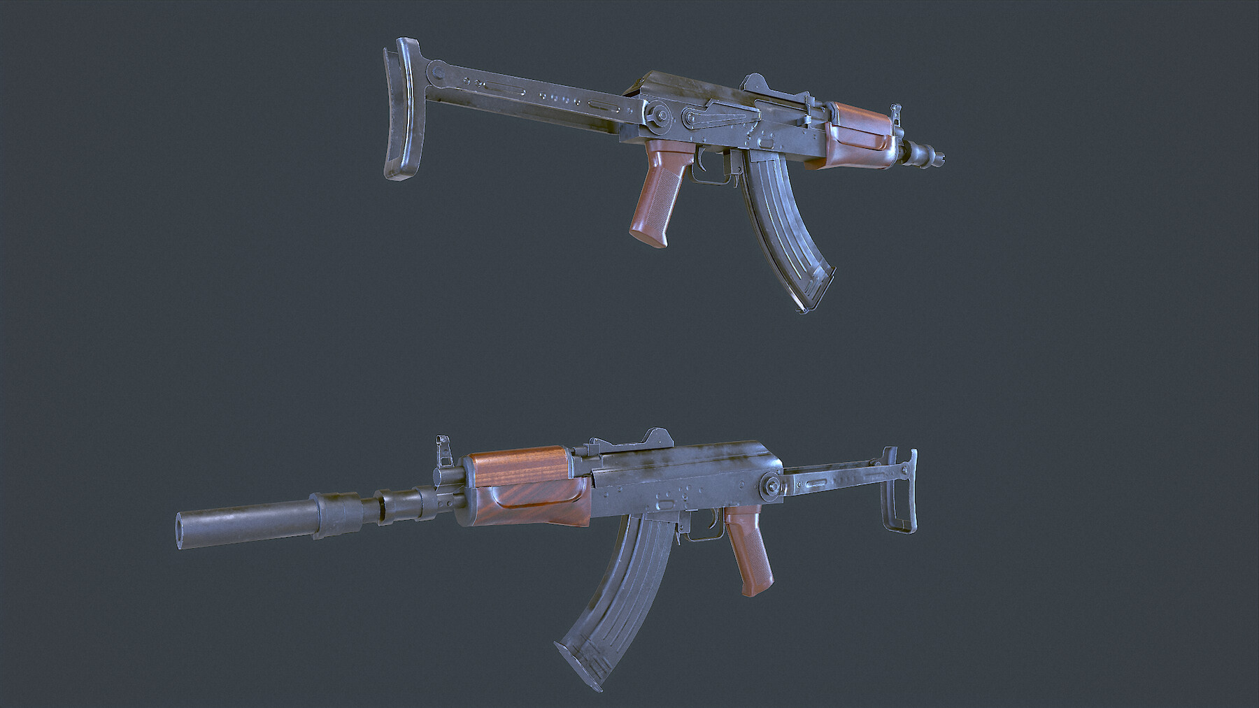ArtStation - AKS Russian Assault Rifle 6 Variations | Game Assets