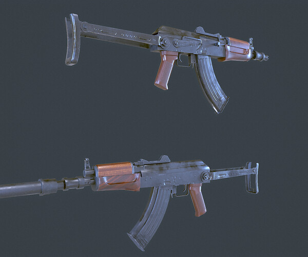 ArtStation - AKS Russian Assault Rifle 6 Variations | Game Assets