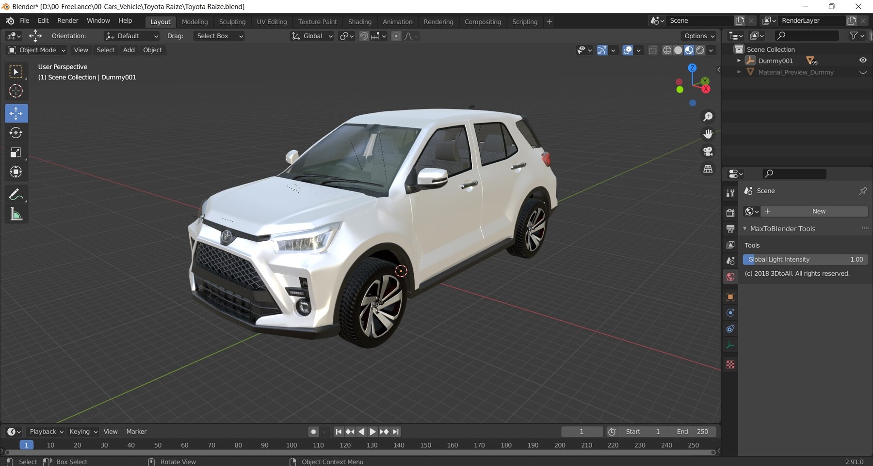 ArtStation - Toyota Raize with interior 3D model | Game Assets