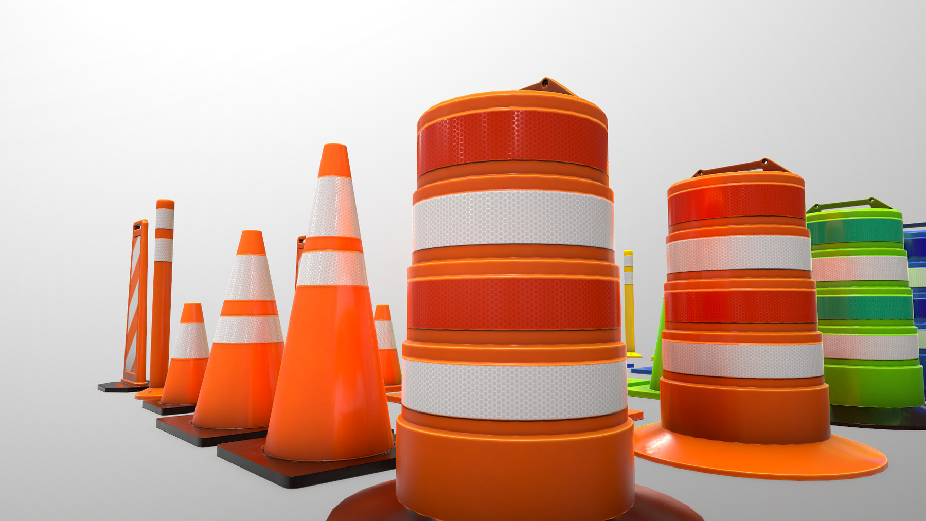 ArtStation - Generic Props: Stylized Traffic cones | Game Assets