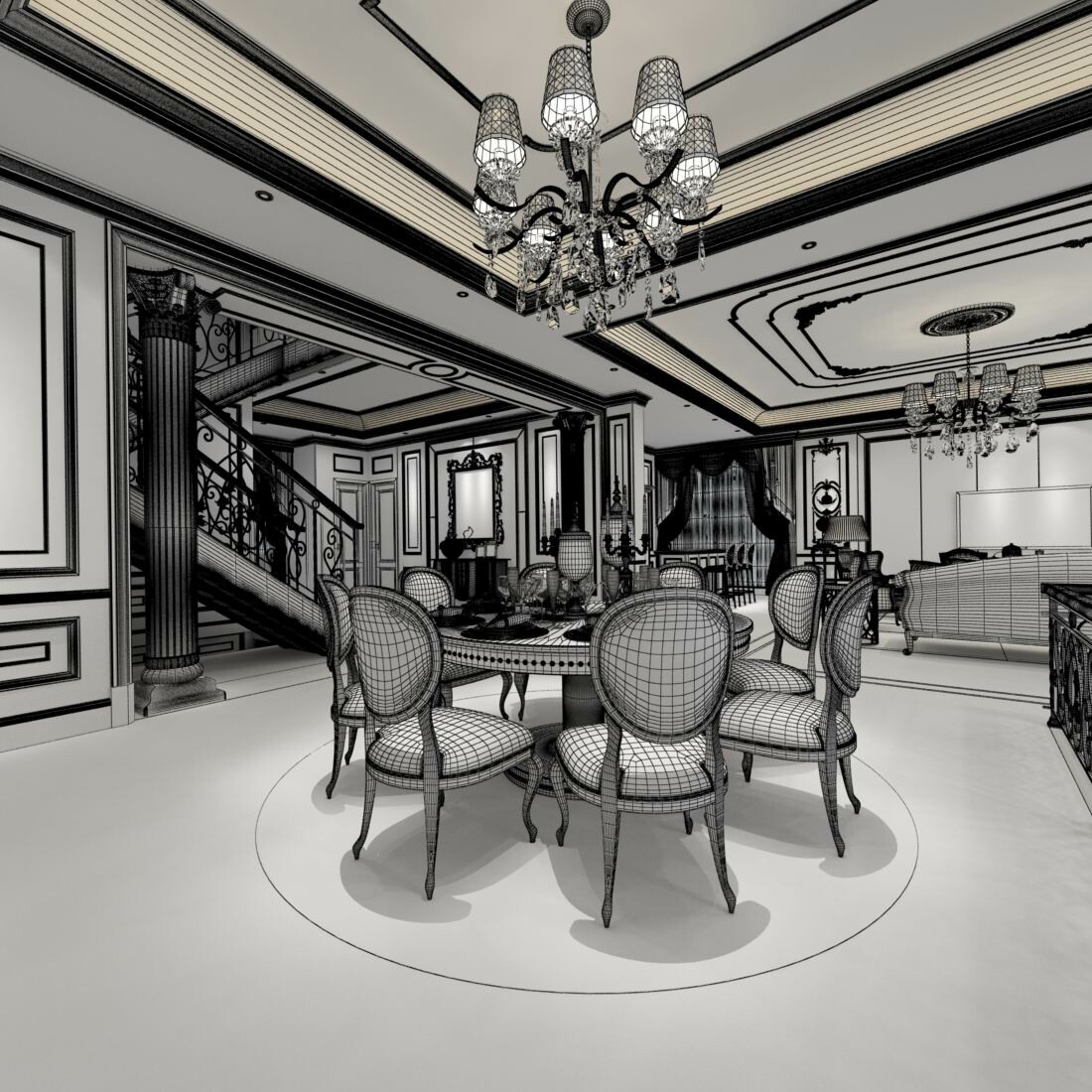 ArtStation - Stylish avant-garde living room design 50 | Resources