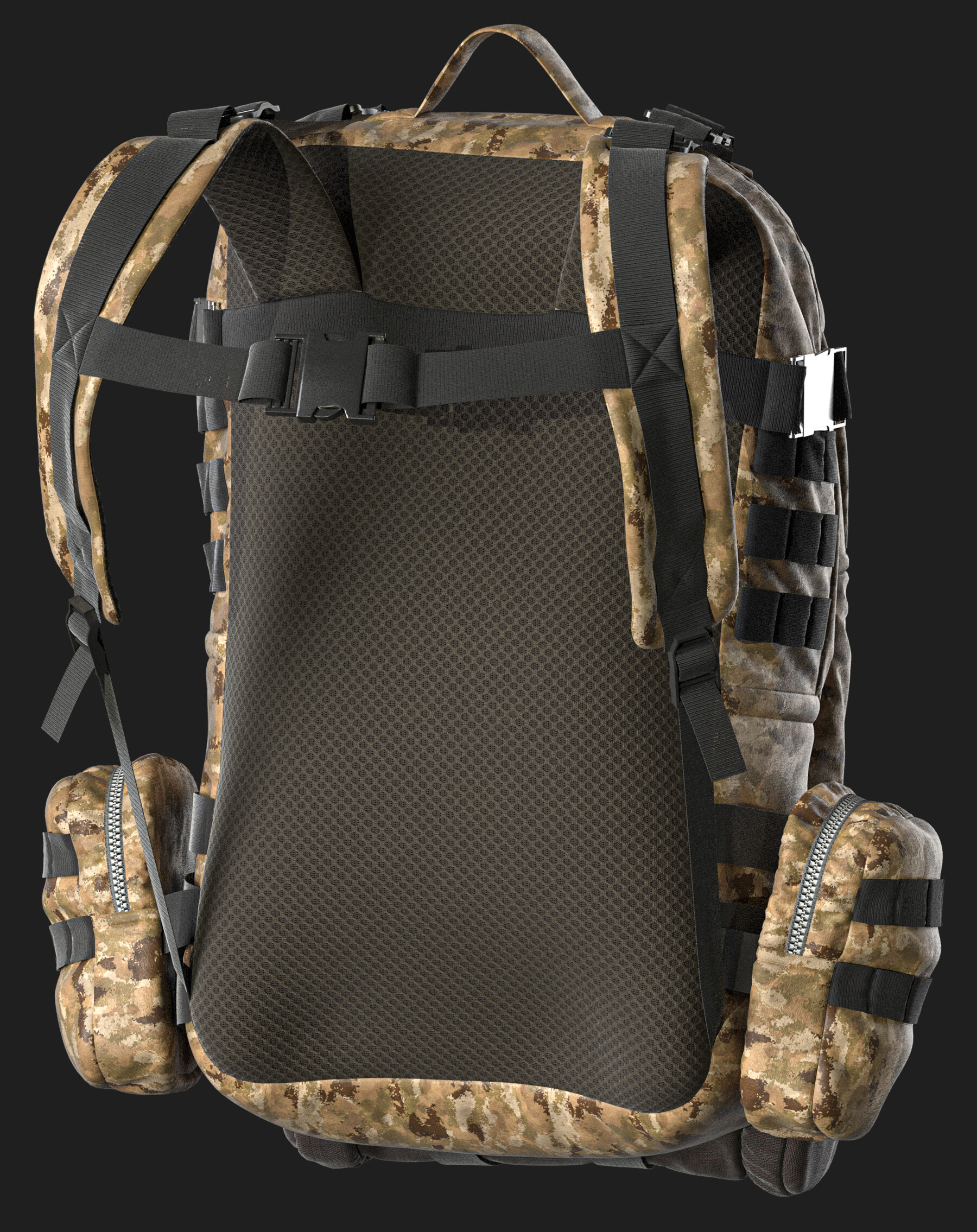 ArtStation - Tactical Backpack №2. Marvelous Designer / Clo 3D project ...