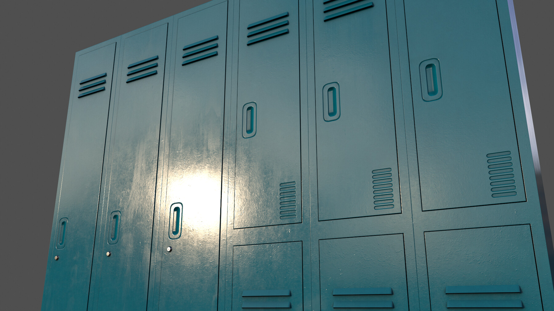 ArtStation - PBR School Gym Locker 06 - Blue Sea | Game Assets