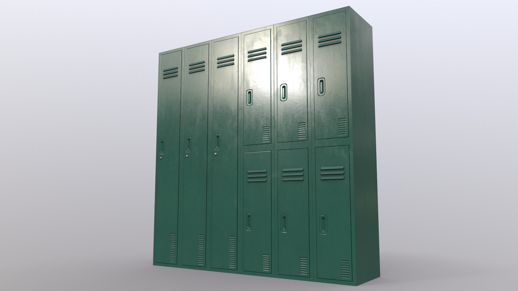 ArtStation - PBR School Gym Locker 06 - Green Dark | Game Assets