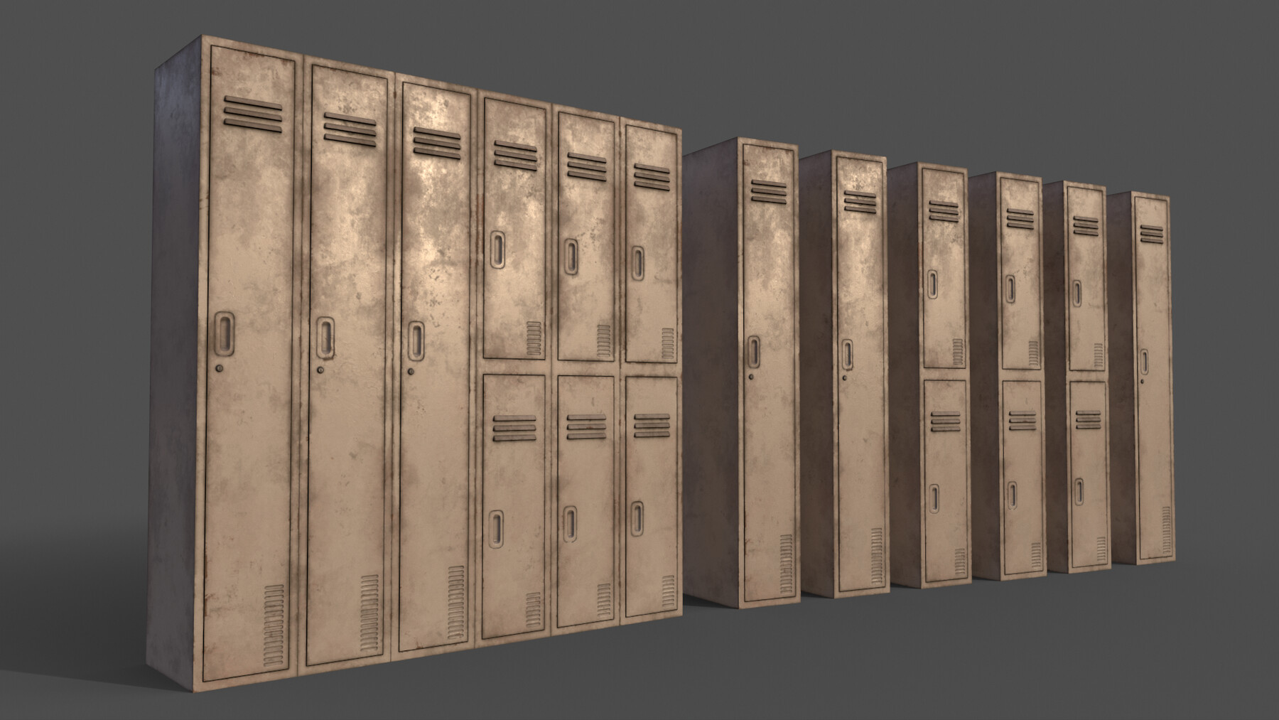 ArtStation - PBR School Gym Locker 06 - White | Game Assets