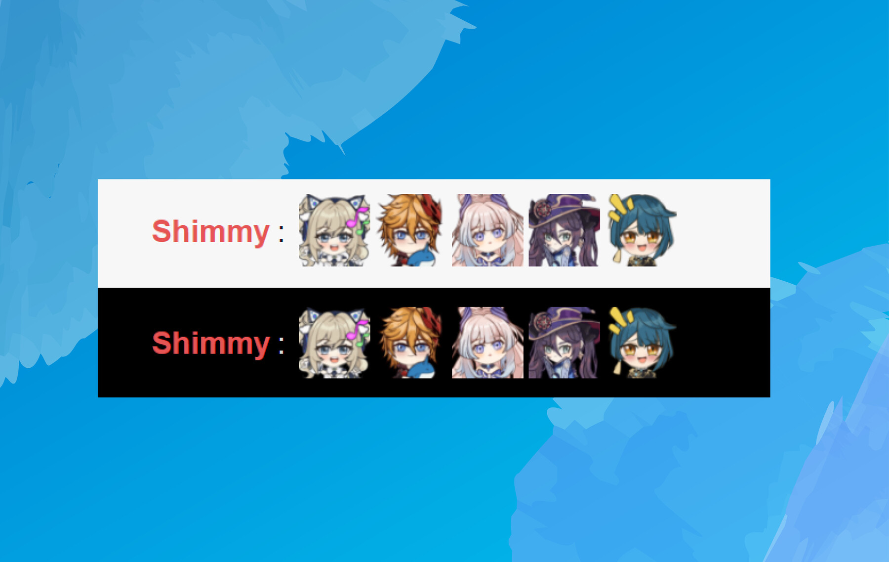 ArtStation - Genshin Impact 5x Emotes( for Twitch\Discrod) - Hydro ...