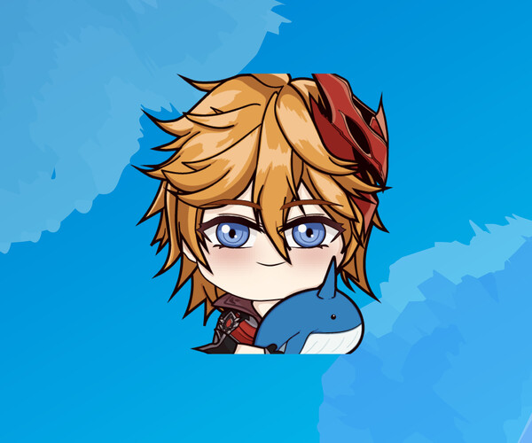 ArtStation - Genshin Impact 5x Emotes( for Twitch\Discrod) - Hydro ...