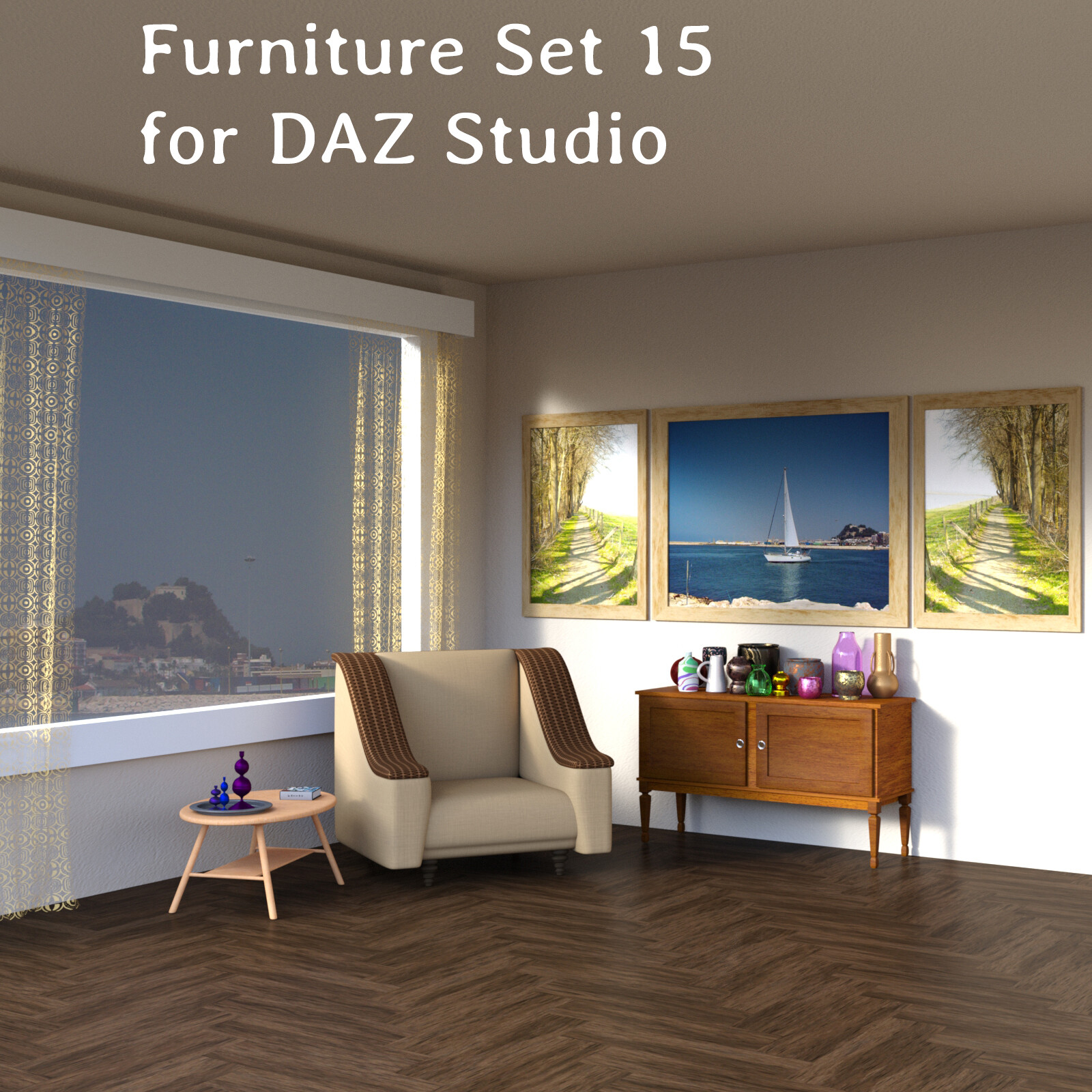 ArtStation - Furniture Set 15 for DAZ Studio | Resources