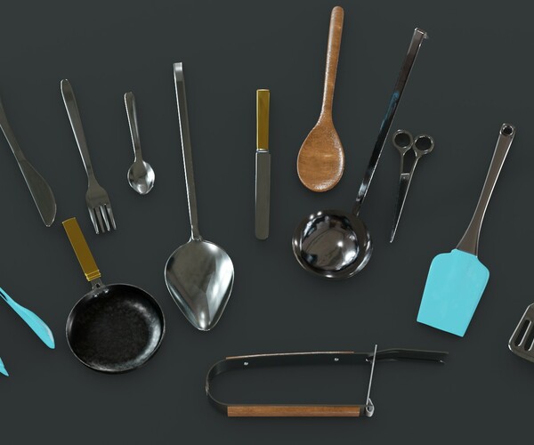 ArtStation - Kitchen Cutlery Pack | Game Assets