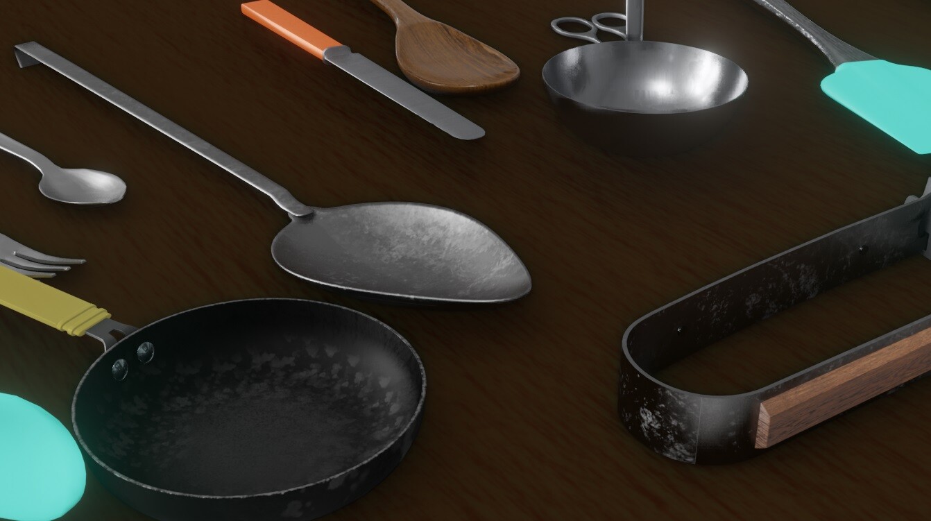 ArtStation - Kitchen Cutlery Pack | Game Assets