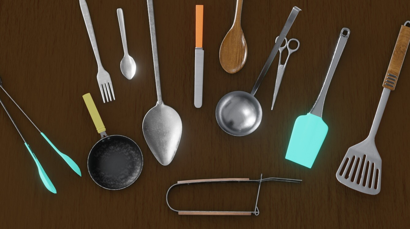ArtStation - Kitchen Cutlery Pack | Game Assets