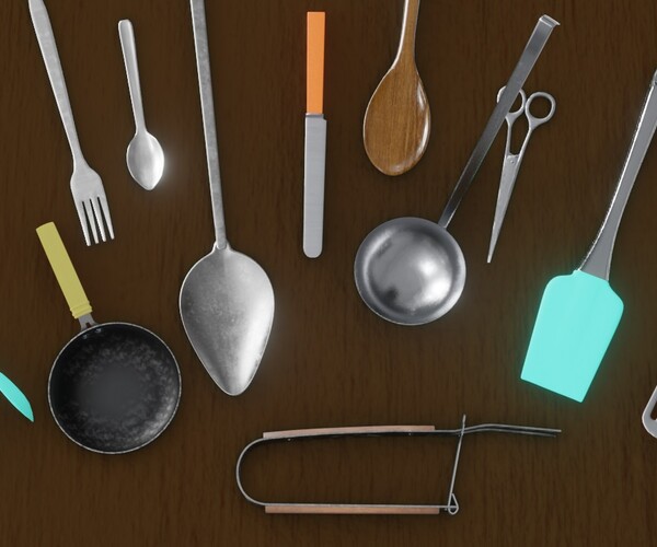 ArtStation - Kitchen Cutlery Pack | Game Assets
