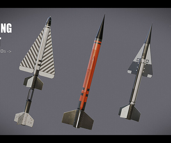 ArtStation - Space Age Invasion: Massive Modular Rocket Pack | Game Assets