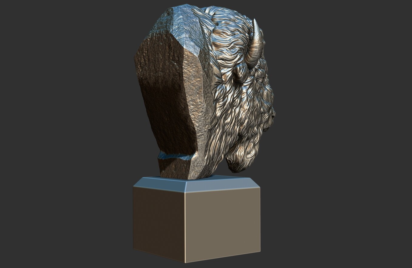 ArtStation - Bison bust | Resources