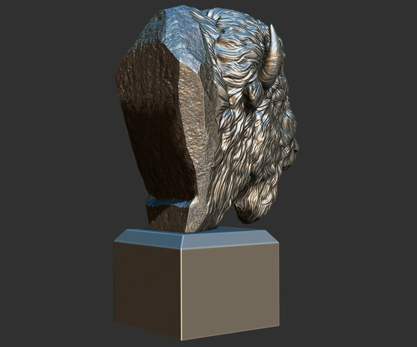 ArtStation - Bison bust | Resources