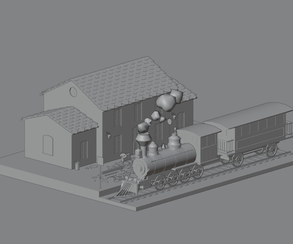 ArtStation - Train station | Game Assets