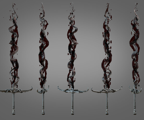 ArtStation - Ancient Bloody Sword 3d model | Game Assets