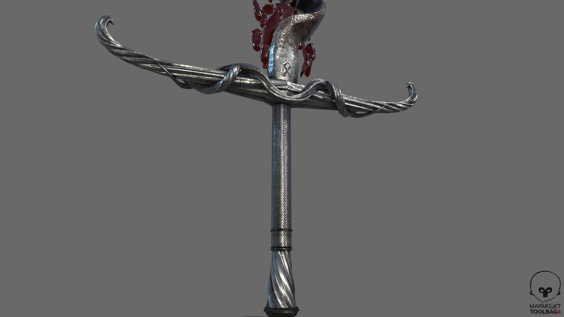 ArtStation - Ancient Bloody Sword 3d model | Game Assets