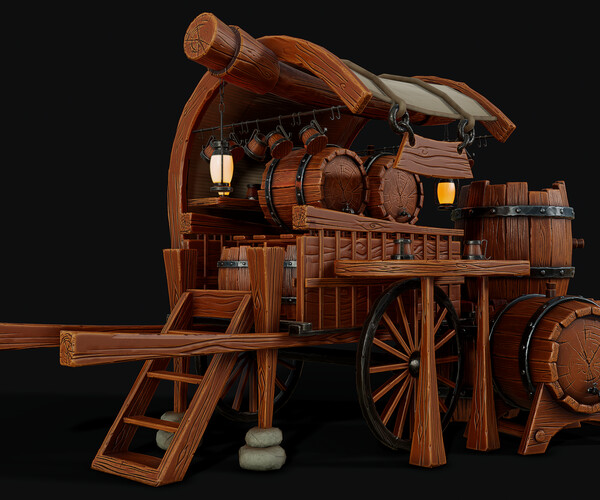 ArtStation - Stylized Old Carriage Full Creation Process + Stylized ...