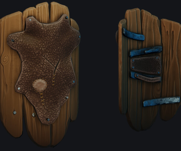 ArtStation - Game Ready Stylized Wooden Shield | Game Assets