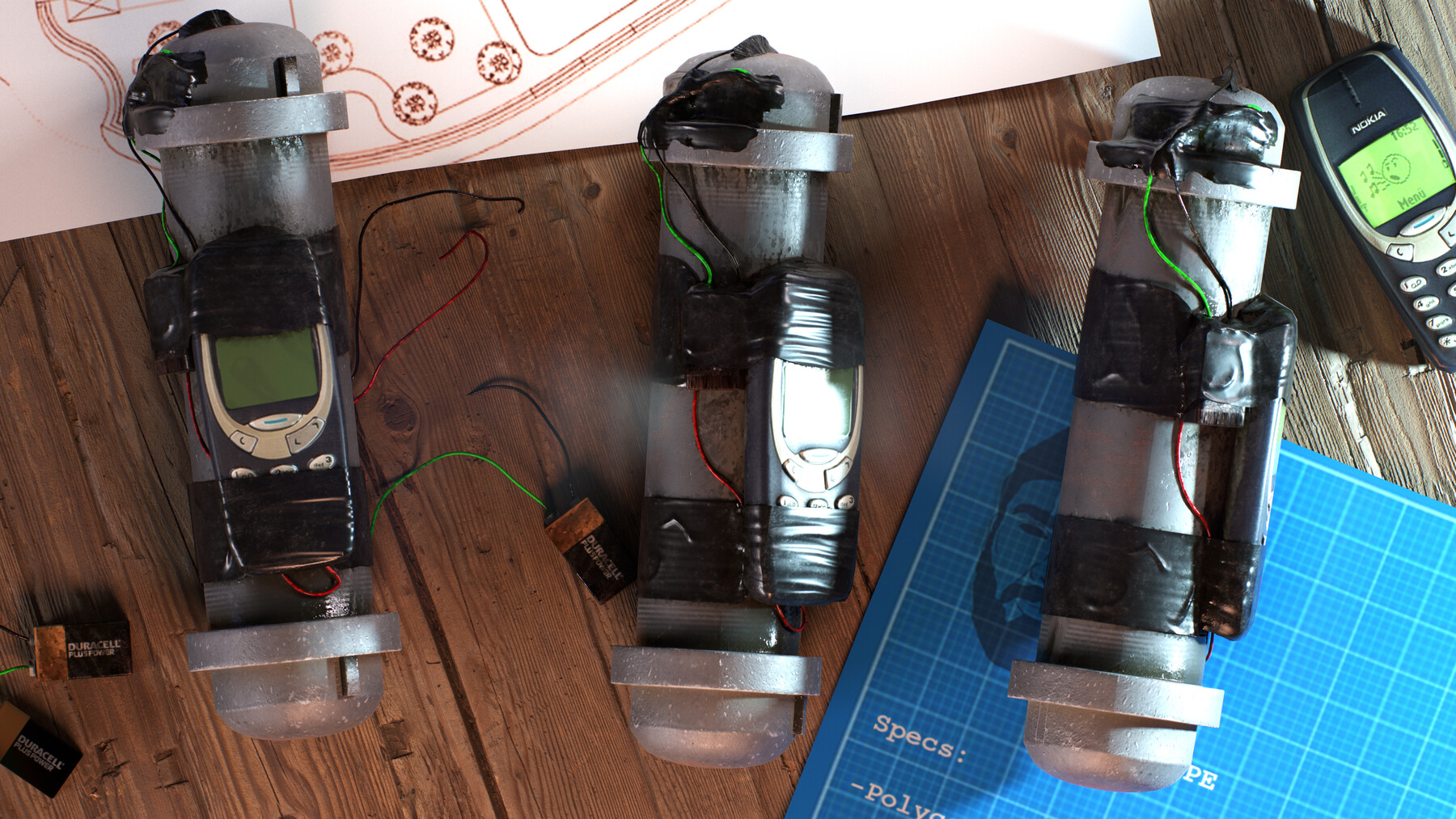 ArtStation - IED Pipe Bomb - Game Ready Asset | Game Assets