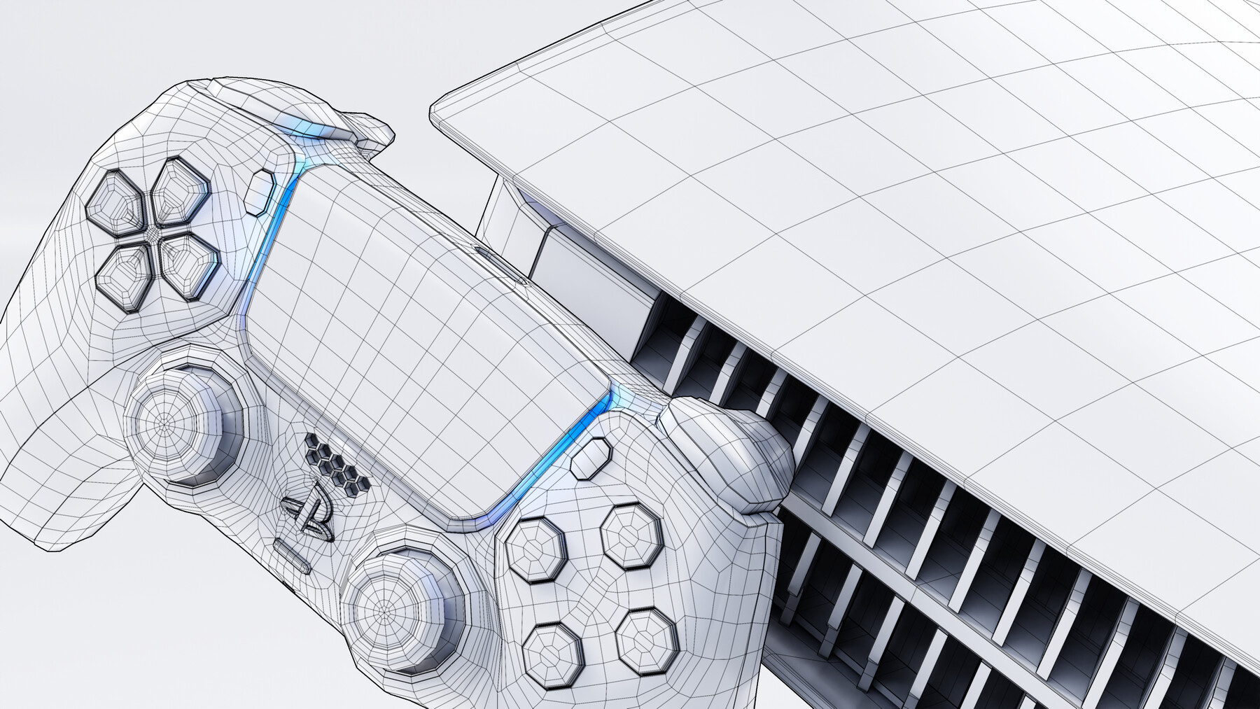ArtStation - Sony Playstation 5 and Dualsense Controller Set | Resources