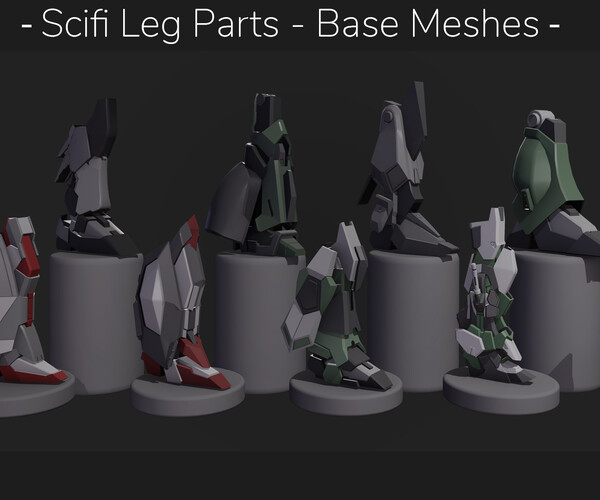 ArtStation - Scifi Leg Parts - Base Meshes | Resources