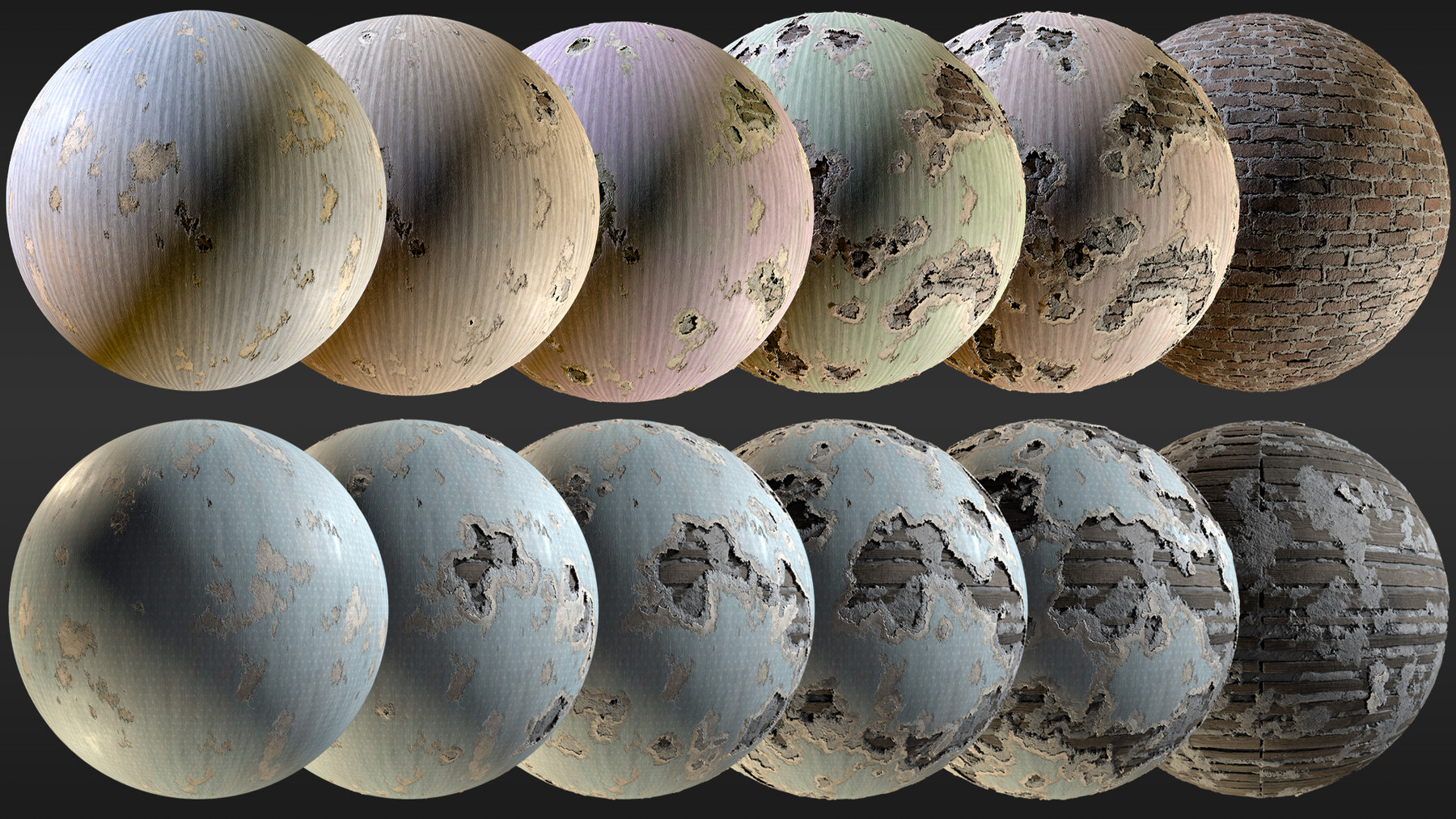 ArtStation - DESTROYED MATERIALS COLLECTION | Game Assets