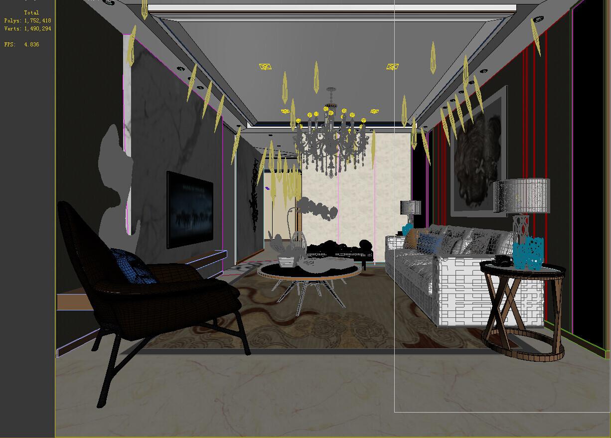 ArtStation - Stylish avant-garde living room design 117 | Resources