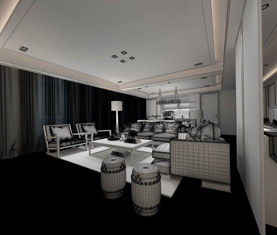 ArtStation - Stylish avant-garde living room design 126 | Resources