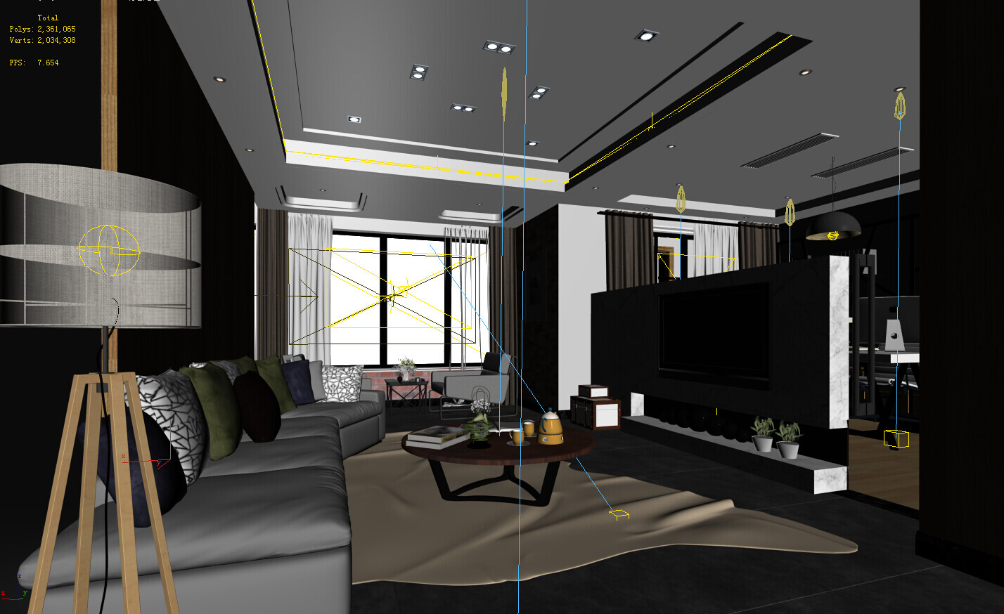 ArtStation - Stylish avant-garde living room design 148 | Resources