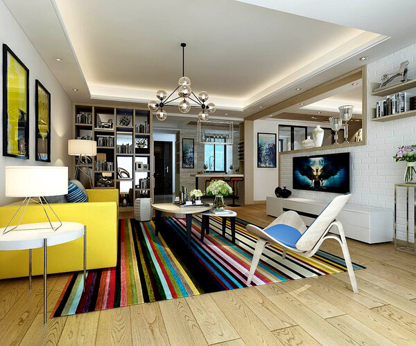 ArtStation - Stylish avant-garde living room design 177 | Resources