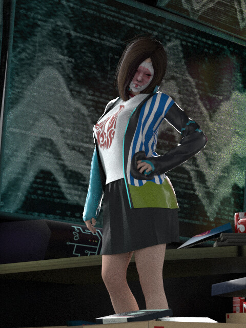 ArtStation - higghschool hacker outfit | Game Assets