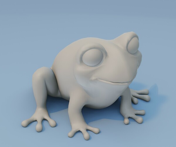 ArtStation - Cartoon Frog Rigged Base Mesh 3D Model | Game Assets