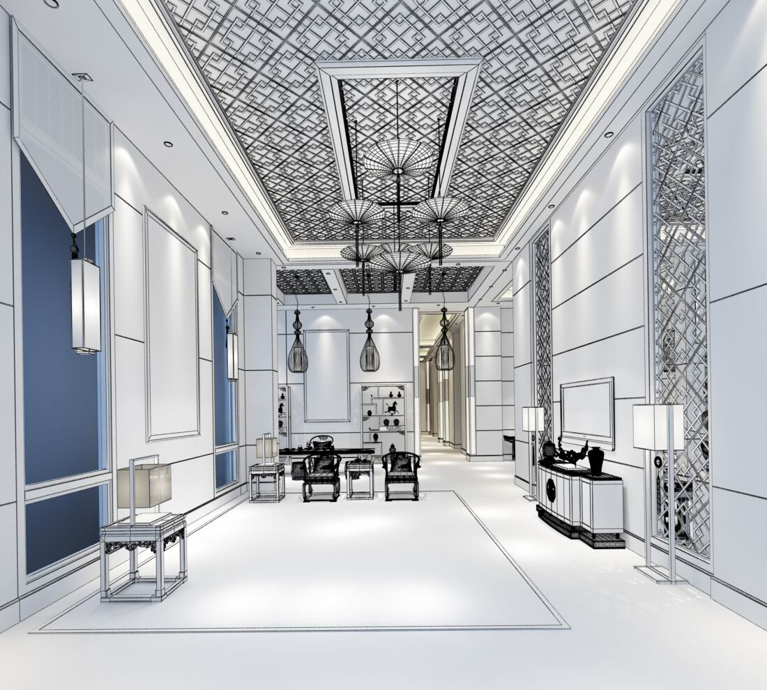 ArtStation - Stylish avant-garde living room design 211 | Resources