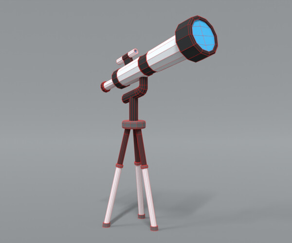 ArtStation - Low Poly Cartoon Telescope | Game Assets