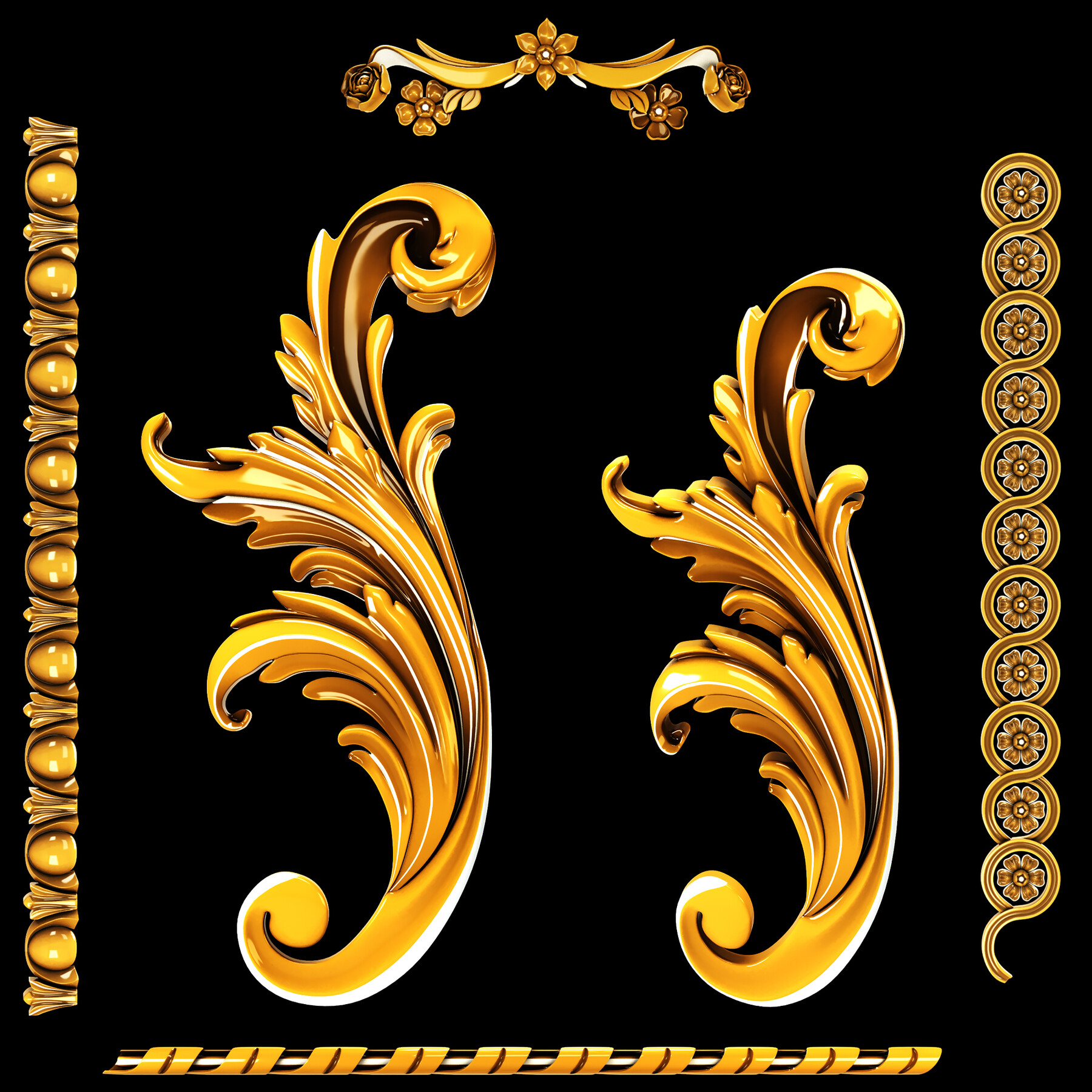 ArtStation - Collection of classical ornaments | Resources
