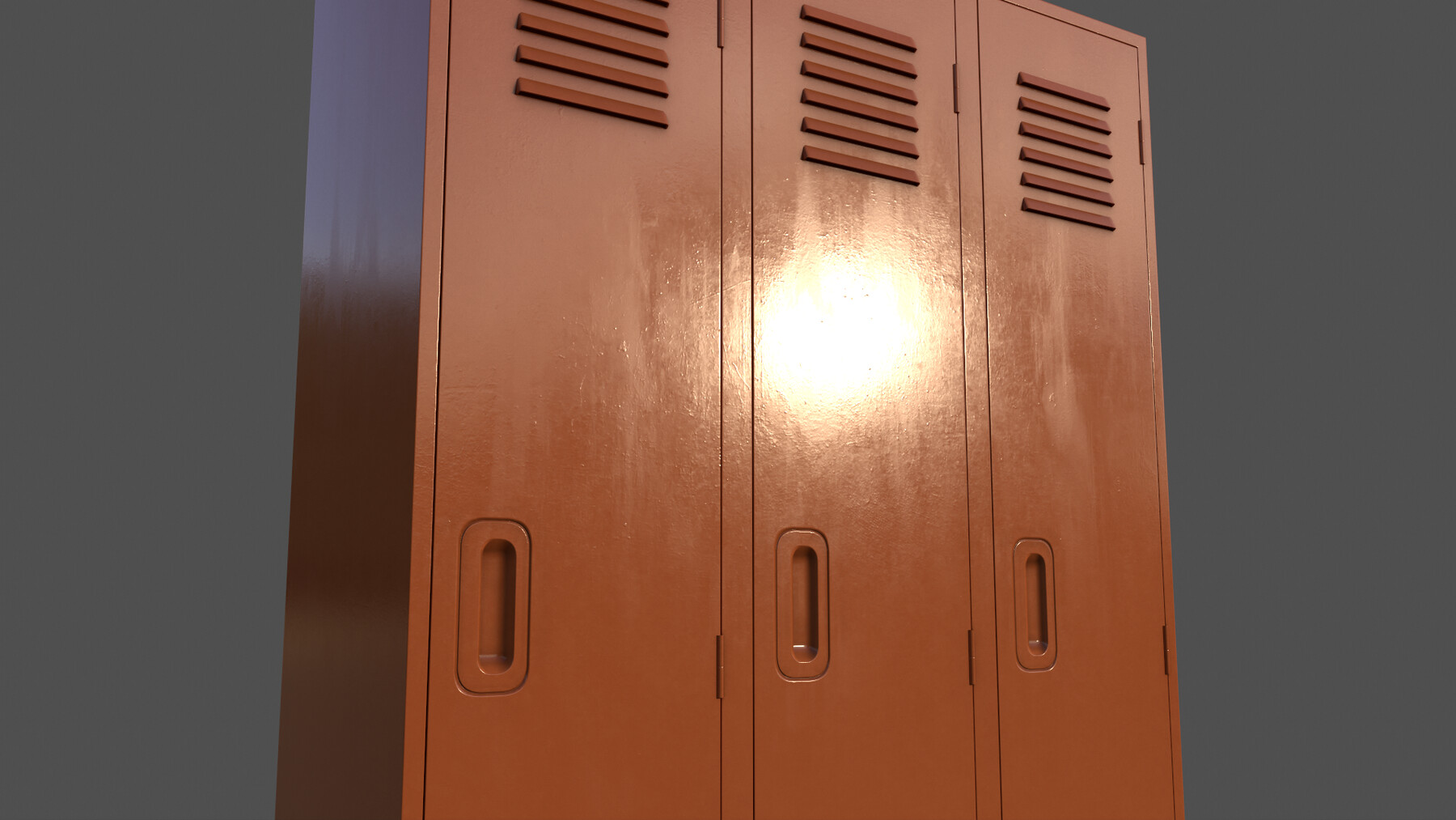 ArtStation - PBR School Gym Locker 08 - Orange | Game Assets