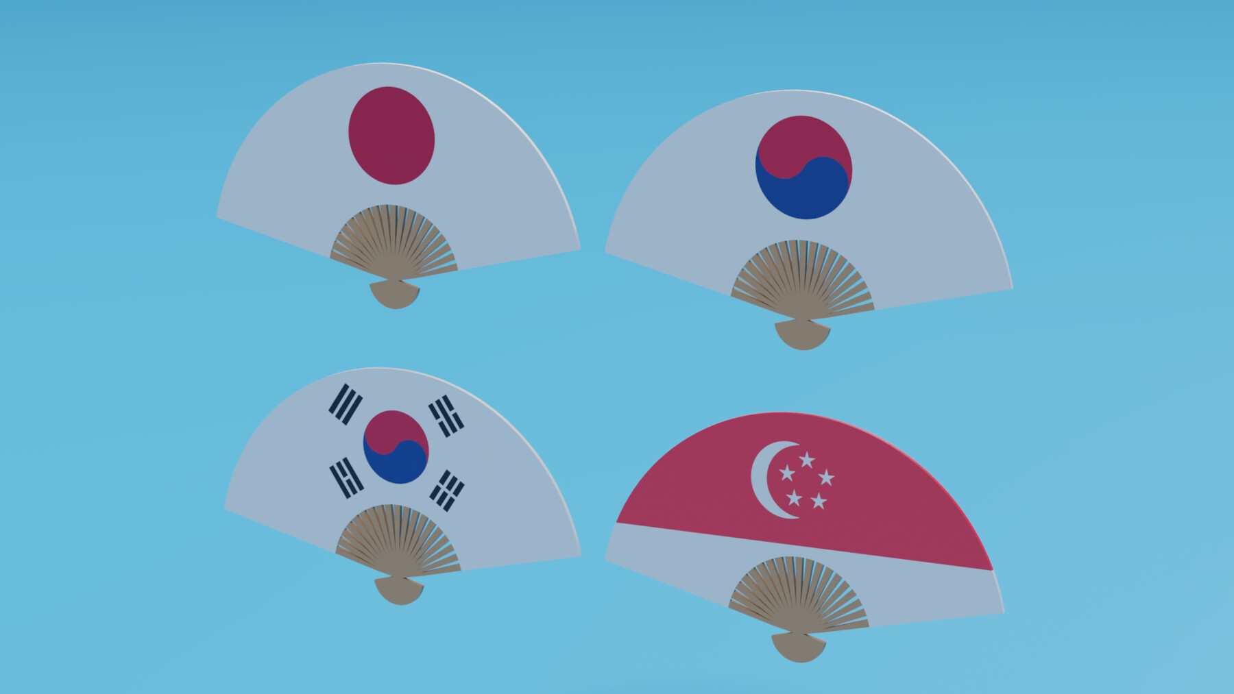 ArtStation - Asian Hand Fan Collection | Resources