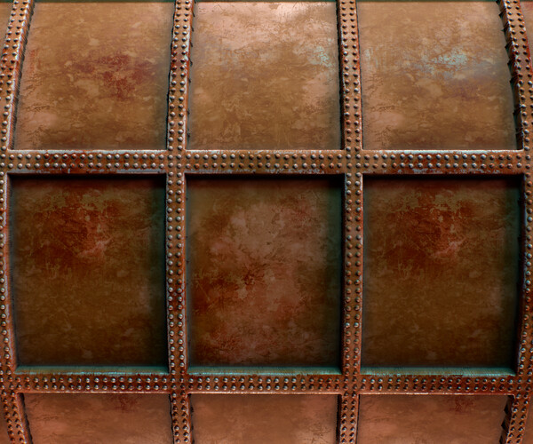 ArtStation - PBR - METAL WALL WITH BOLTS - 4K MATERIAL | Game Assets