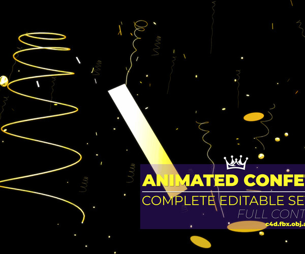 ArtStation - Animated Confetti 3D model | Resources