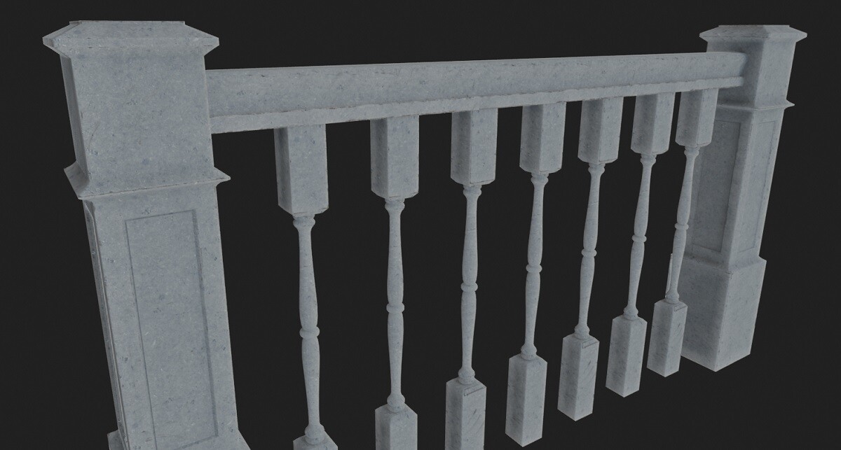 ArtStation - Handrail Staircase | Game Assets